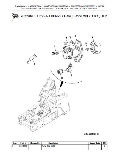 JCB 300T T4 TRACKED Robot Parts Catalogue Manual (Serial Number : 0242 – FREESAMPLESERVICEMANUAL