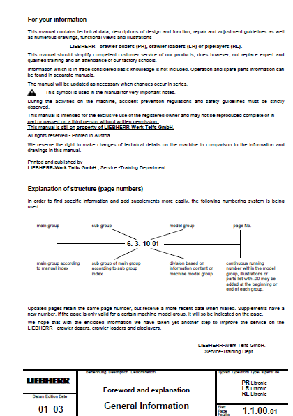 Liebherr RL 52 RL52 Pipe Layer Service Repair Manual ...