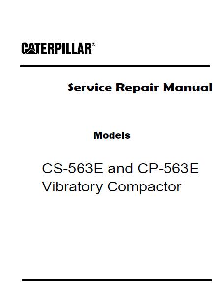 Caterpillar Cat CP-563E Vibratory Compactor (Prefix ASA) Service Repai ...