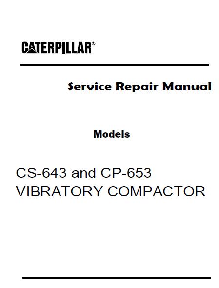Caterpillar Cat CP-653 VIBRATORY COMPACTOR (Prefix 7JD) Service Repair ...