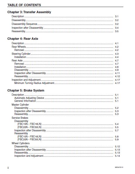 Mitsubishi FBC18N Forklift Trucks Service Repair Manual SN: A4BC1-2020 ...