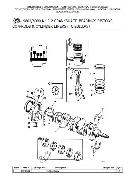 JCB 3C-MK3 France BACKOHE LOADER Parts Catalogue Manual (Serial Number ...