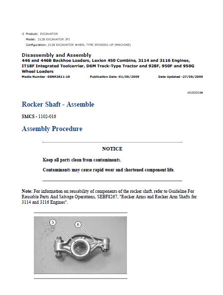 Caterpillar Cat 212B EXCAVATOR (Prefix 3PJ) Service Repair Manual (3PJ ...
