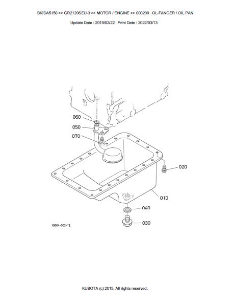 Kubota GR2120SEU-3 Lawn Tractor Parts Catalogue Manual (Publishing ID ...