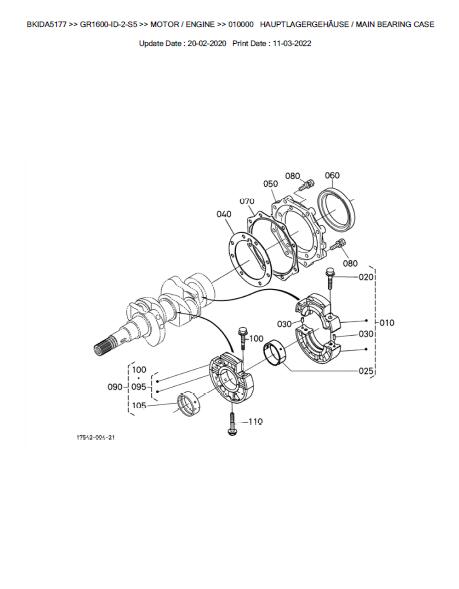 Kubota GR1600-ID-2-S5 Lawn Tractor Parts Catalogue Manual (Publishing ...