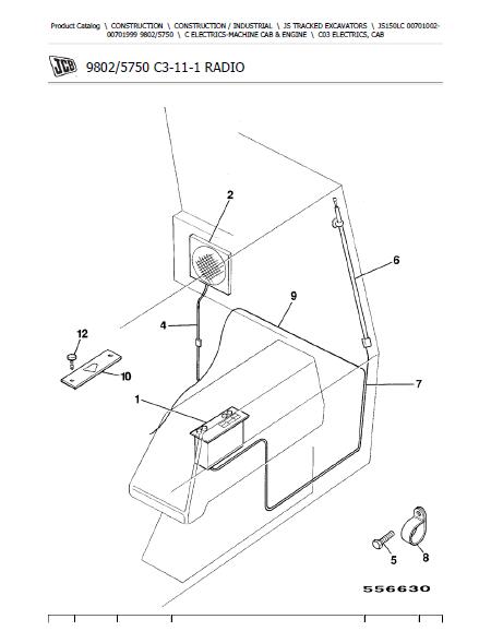 JCB JS150LC TRACKED EXCAVATOR Parts Catalogue Manual (Serial Number: 0 ...