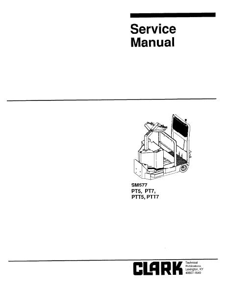 Clark PT7 Service Repair Manual – FREESAMPLESERVICEMANUAL