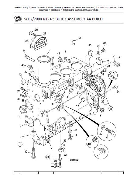 JCB 526-55 Telescopic Handlers (Loadall) Parts Catalogue Manual (Seria ...