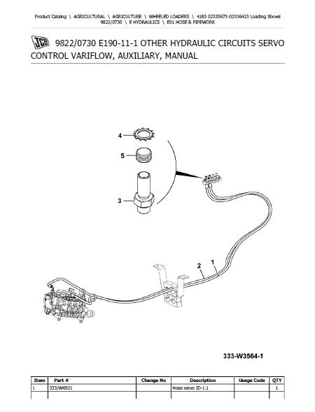JCB 418S Wheeled Loader Parts Catalogue Manual (Serial Number: 0233567 ...