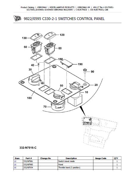 JCB VM117 Tier 4 VIBROMAX Parts Catalogue Manual (Serial Number: 02439 ...