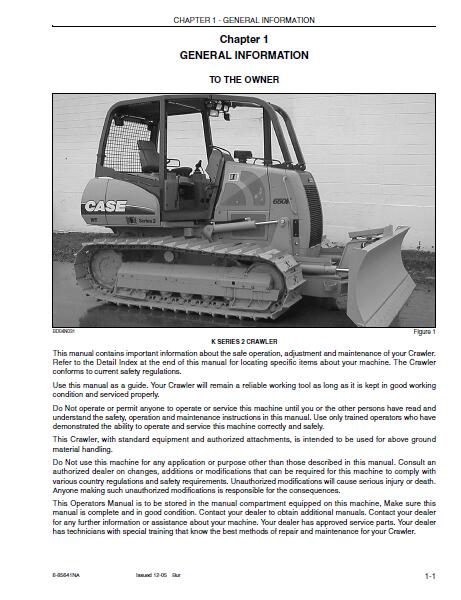 CASE 850K SERIES 2 CRAWLER DOZER Operator manual – FREESAMPLESERVICEMANUAL