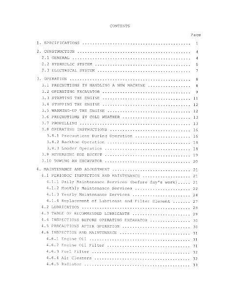 Hitachi UH02 Hydraulic Excavator operator’s manual ...