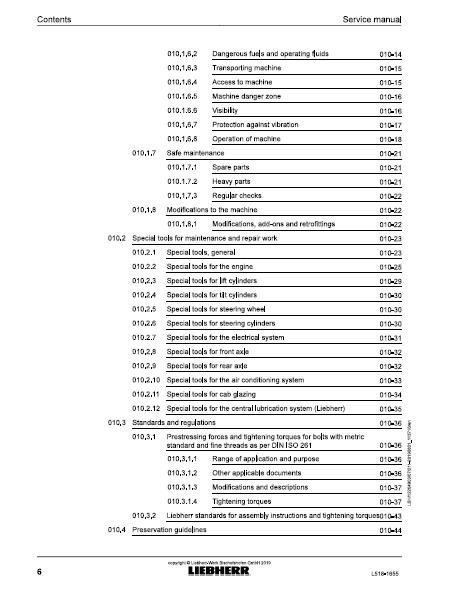 LIEBHERR L518-1655 Wheel Loader Service Repair Manual ...