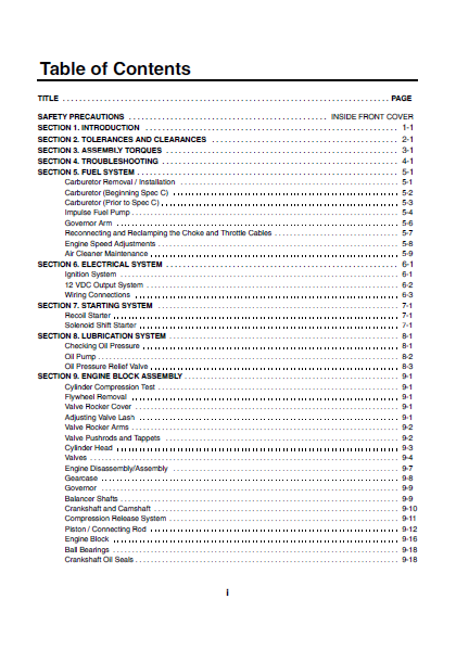 Cummins Onan E125H Engine Service Repair Manual – FREESAMPLESERVICEMANUAL