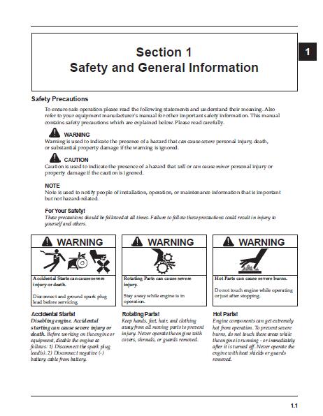 Kohler Command Ch14 Horizontal Crankshaft Service Repair Manual ...