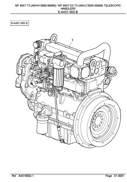 Massey Ferguson MF 8947 T3 (A8HH13000-99999) / MF 8947 CD T3 (A8HJ1300 ...