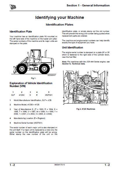 JCB 414S WHEELED LOADER Service Repair Manual SN：537000 ...