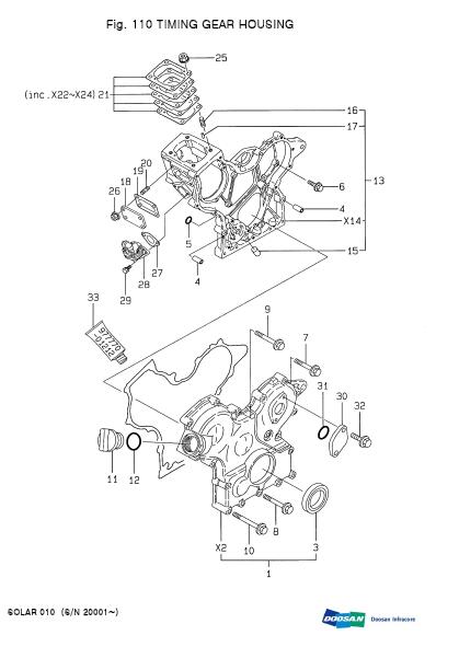 DAEWOO DOOSAN SOLAR 010 MINI CRAWLER EXCAVATOR Parts Catalogue Manual ...