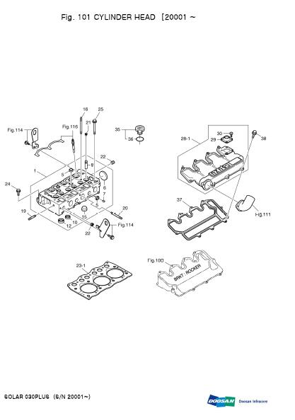 DAEWOO DOOSAN SOLAR 030 PLUS MINI CRAWLER EXCAVATOR Parts Catalogue Ma ...