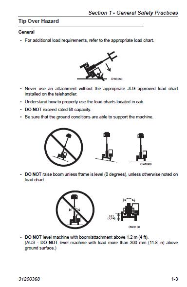 Caterpillar Cat TH417 Telehandler Operation and Maintenance manual ...