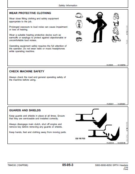 JOHN DEERE 664 ROW-CROP HEADERS Service Repair Manual (tm4530 ...