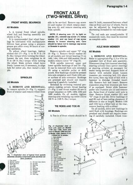 Case IH Case International (David Brown) 1594 Tractor Service Repair M ...