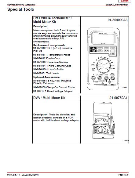 MERCURY MERCRUISER 496 MAG DIAGNOSTICS Service Repair Manual SN:0M0000 ...