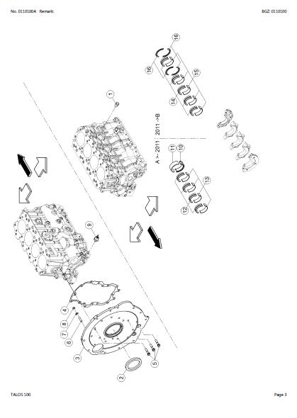 CLAAS TALOS 100 TRACTOR Parts Catalogue Manual (SN: 2173010000-2173010 ...
