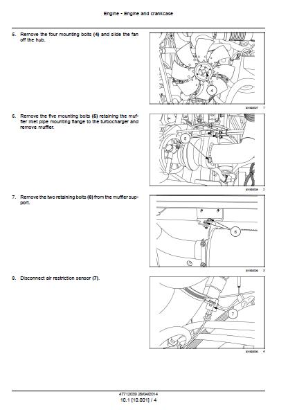CASE SR130 Tier 4B (final) Alpha Series Skid Steer Loader Service Repa ...